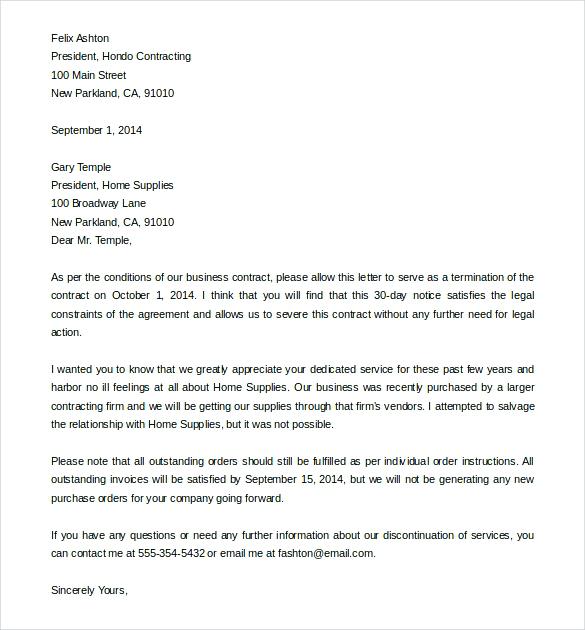 Cancel Service Contract Letter Template Resume Letter Cancel Service Contract Letter Template Resume Letter