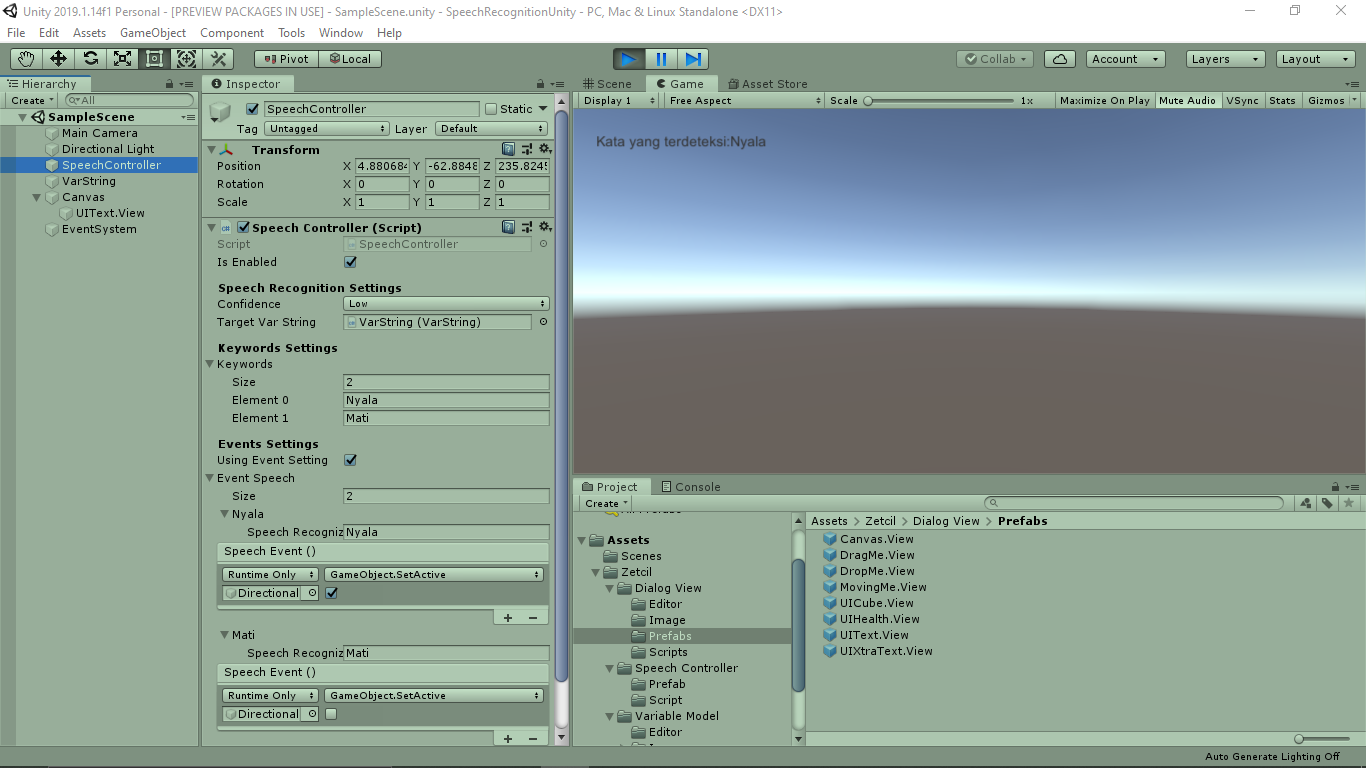Unity Speech Recognition Tutorial #01 - Hello World