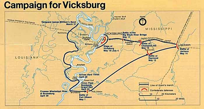 The Tunnel Wall: Gettysburg in the east; Vicksburg in the west ...