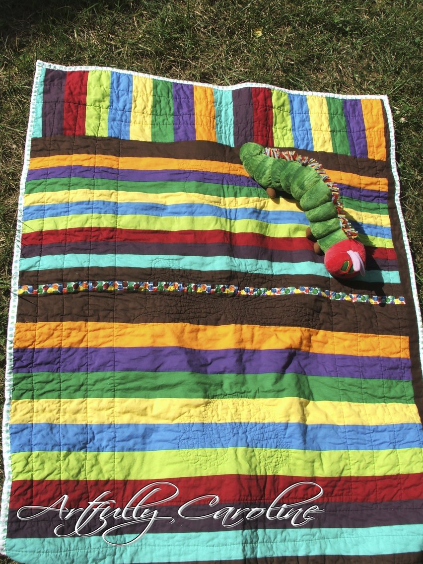 Artfully Caroline: Very Hungry Caterpillar quilt - Finished and delivered