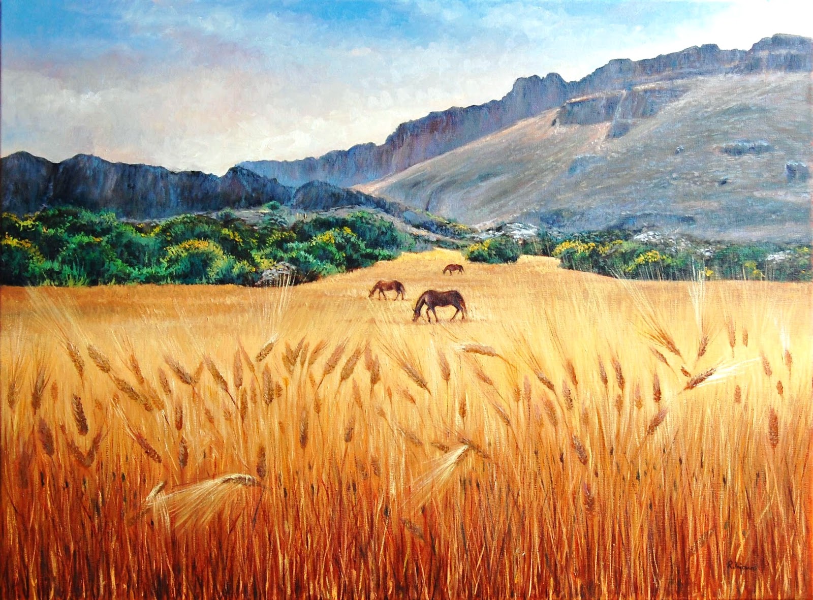 ArjonArte: Trigal bajo la sierra