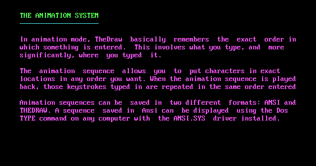 Animation System (ansi art)