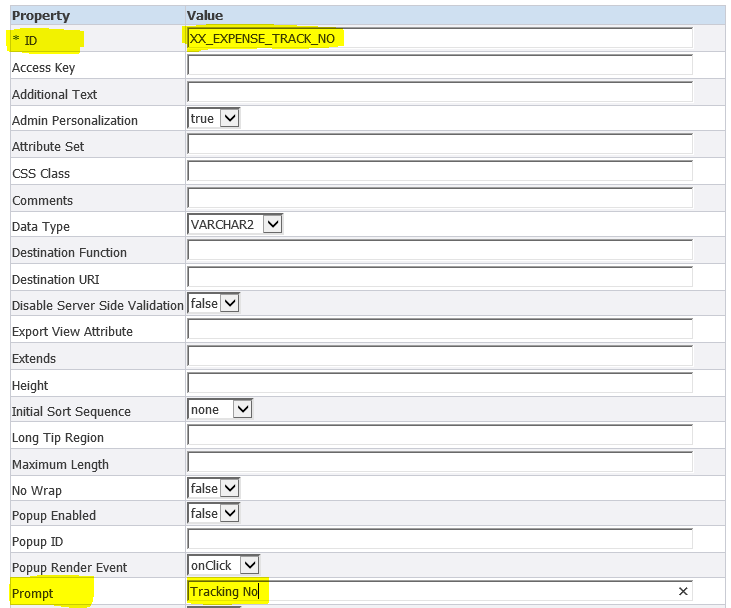 Oracle Application S Blog Create Item In Oaf Personalization