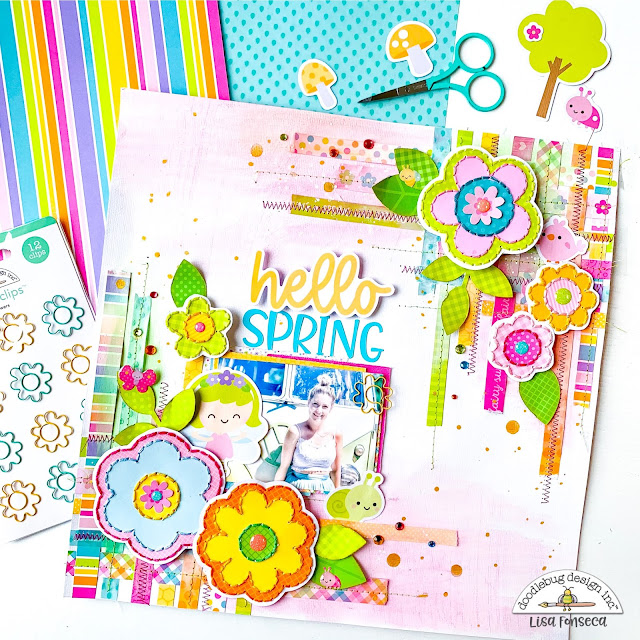 Doodlebug Design Inc Blog: FAIRY GARDEN HELLO SPRING LAYOUT | with Lisa