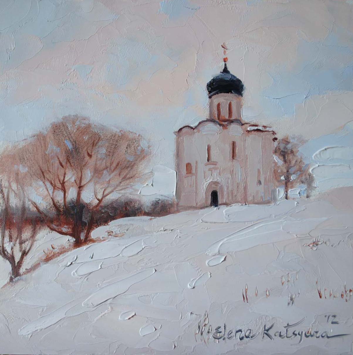 Paintings by Elena Katsyura: Russian Winter