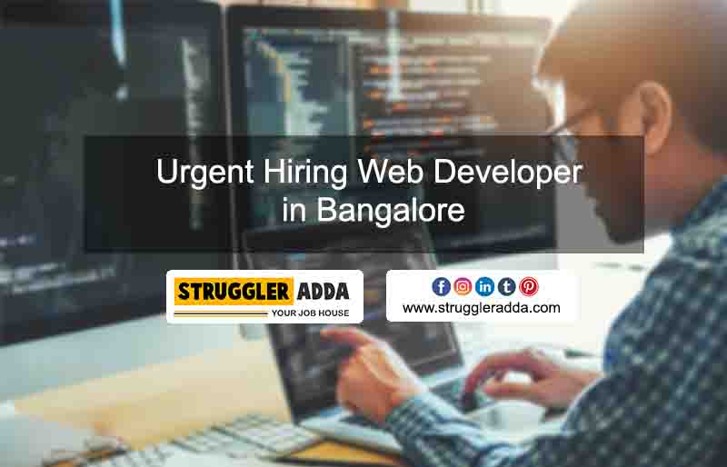 Urgent Hiring Web Developer in Bangalore