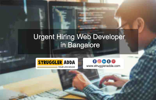 Urgent Hiring Web Developer in Bangalore