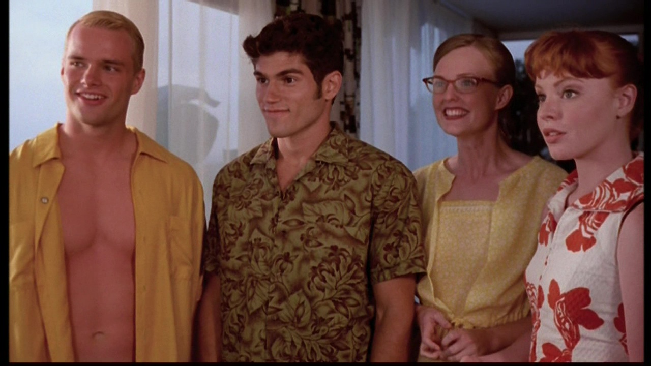 ausCAPS: Andrew Levitas and Nick Cornish shirtless in Psycho Beach Party