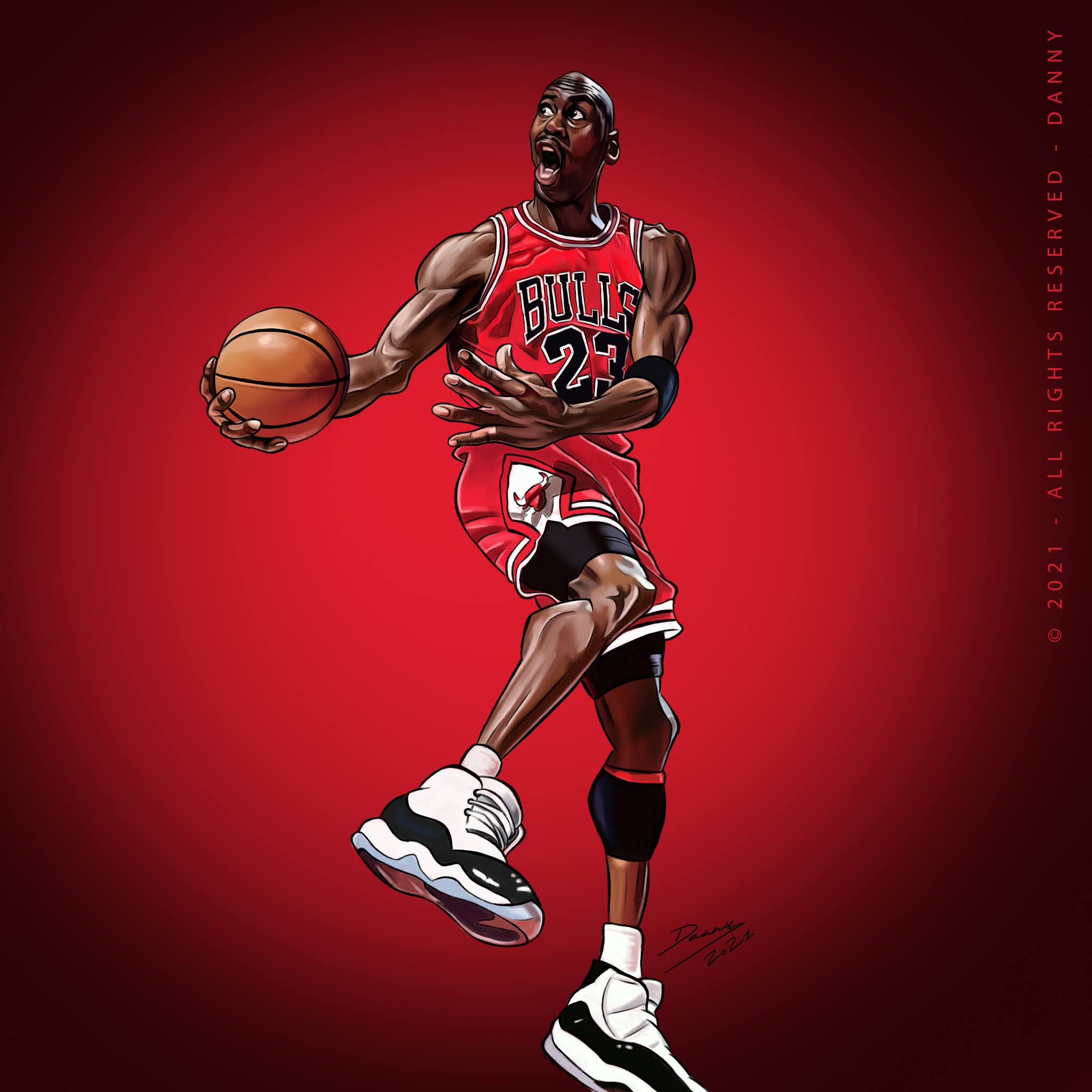 Danny's Illustrations: Michael Jordan Cartoon