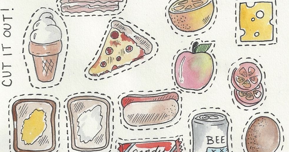 The Extraordinary Life of Ali Jersey: Mail Art!: Picnic Food Cut-outs!