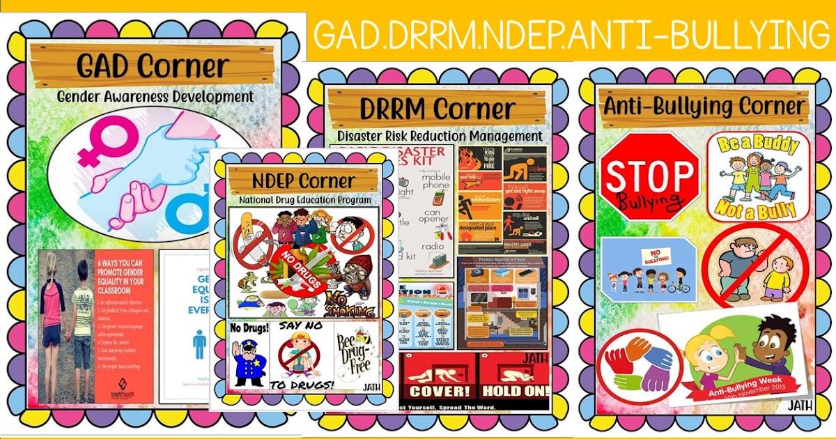 GAD.DRRM.ANTI-BULLYING.NDEP Posters - The Teachers Craft PH