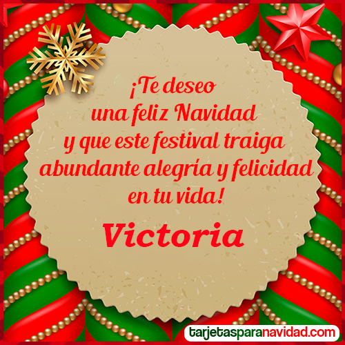 Feliz Navidad Victoria