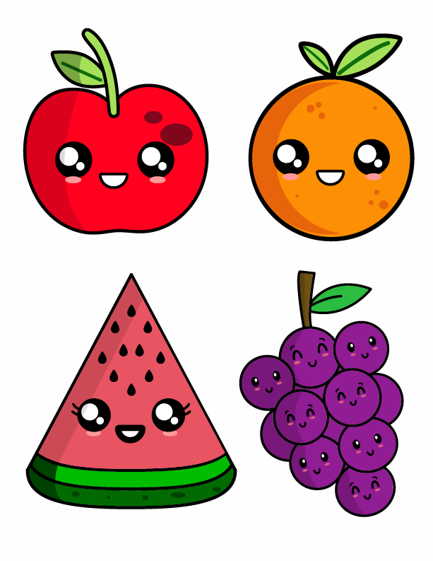 MATERIAL DIDÁCTICO FRUTAS PARA RECORTAR