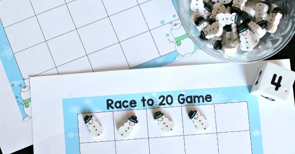 Snowman Math Counting Game | School Time Snippets