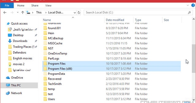 ما هو الفرق بين Program Files و (Program Files (x86
