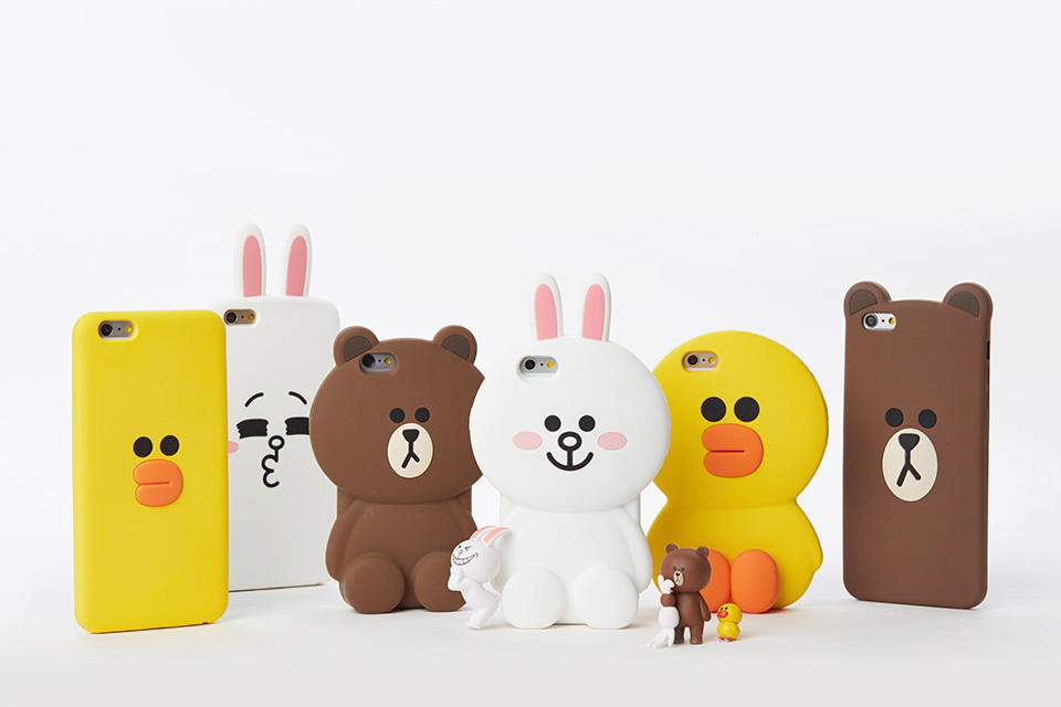 LINE FRIENDS BROWN & CONY, SALLY Characters Silicone Case Cover For ...
