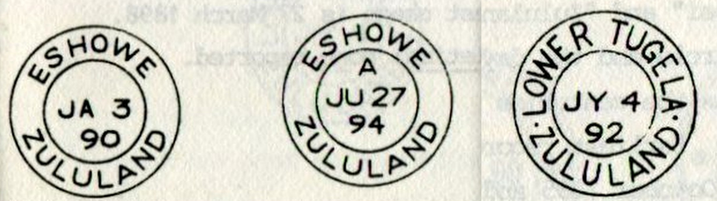 Zululand Postal History: Postmark Types