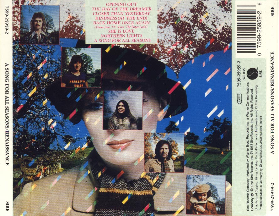 Classic Rock Covers Database: Renaissance - A Song for All Seasons (1978)