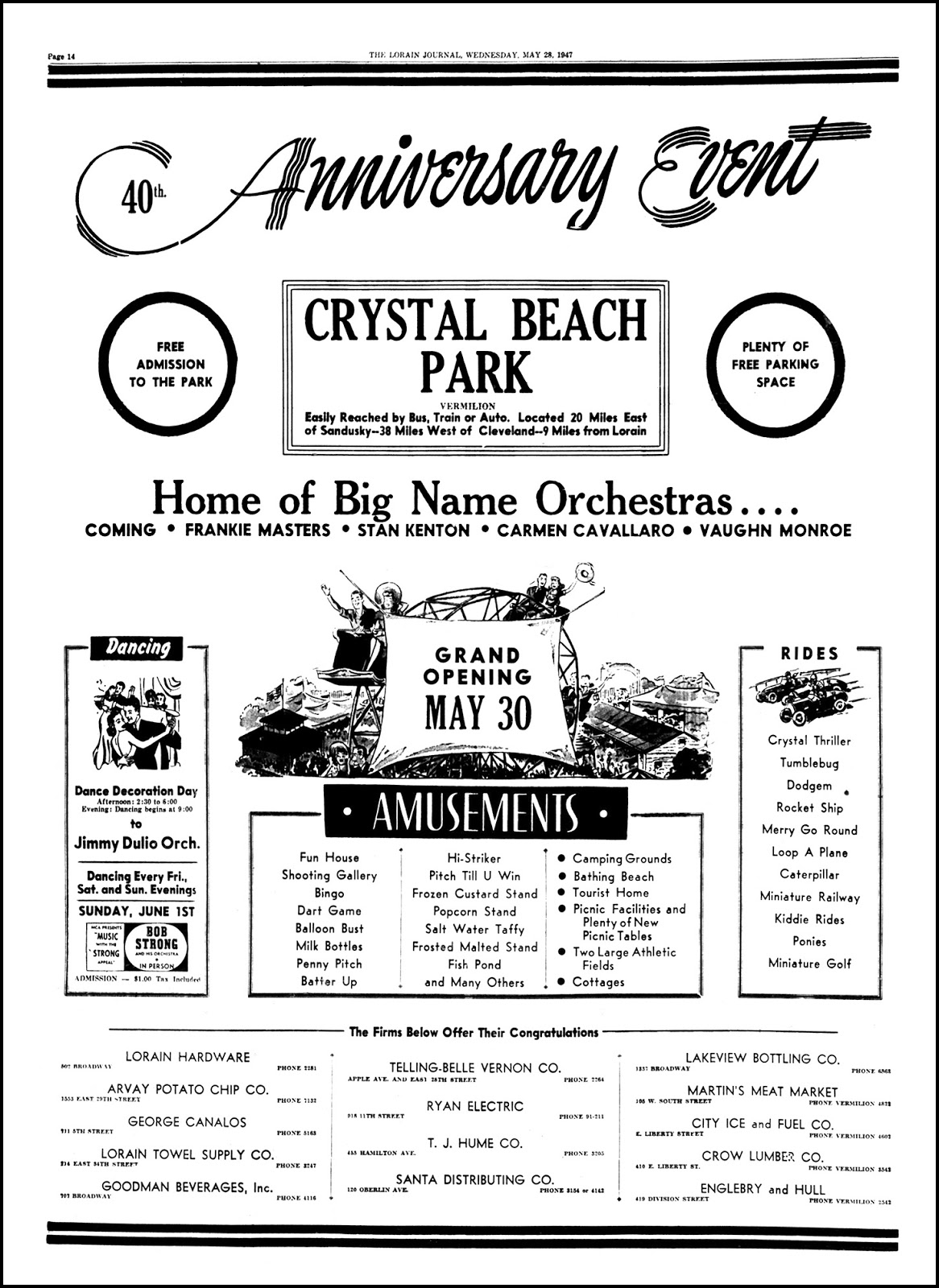 Brady's Bunch of Lorain County Nostalgia: Crystal Beach Park Historical ...