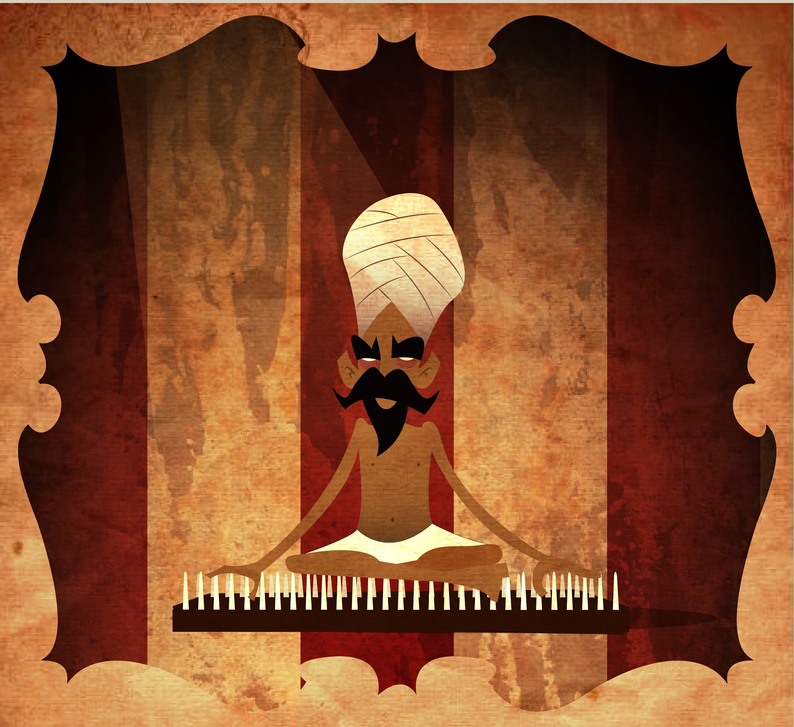 Circo. El faquir | Ilustración y dibujo