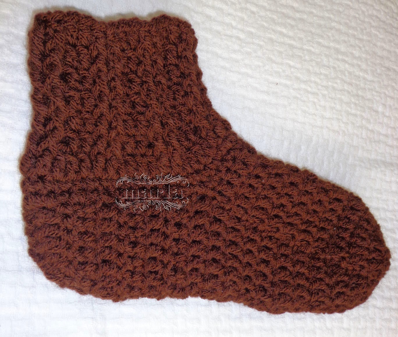 mp.croche: Meia em croche para adulto