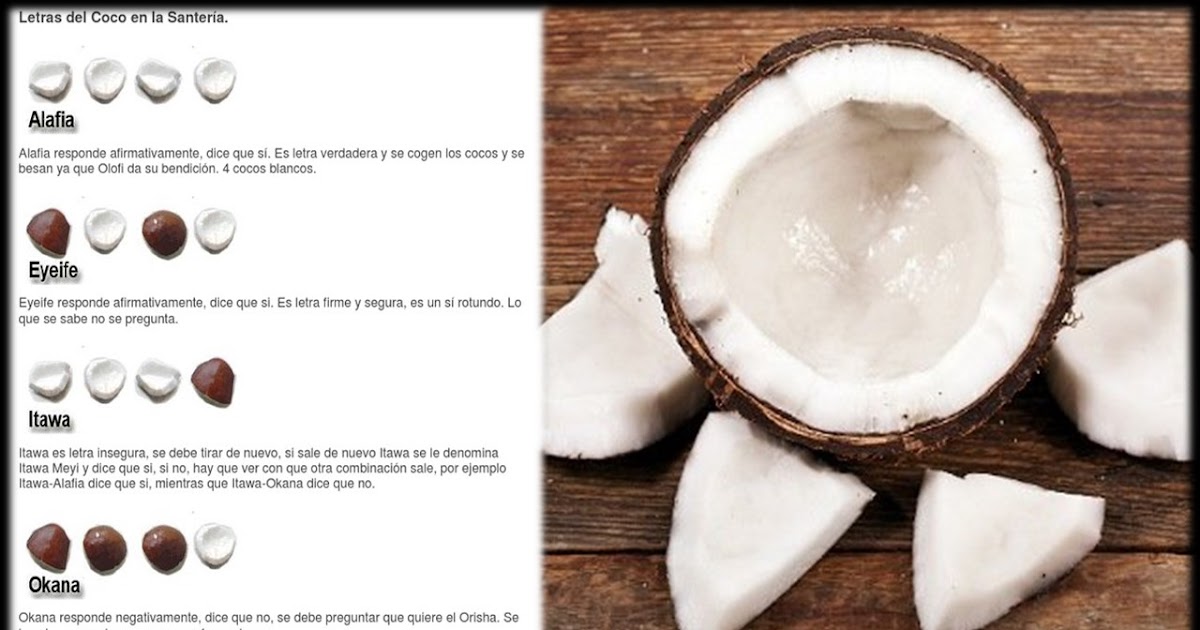 SANTERIA: LOS ORÁCULOS: COMO HACER TU PROPIA CONSULTA AL COCO (BIAGUE)