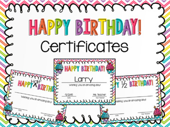 Birthday Certificates For Students ~ Certificate Letter