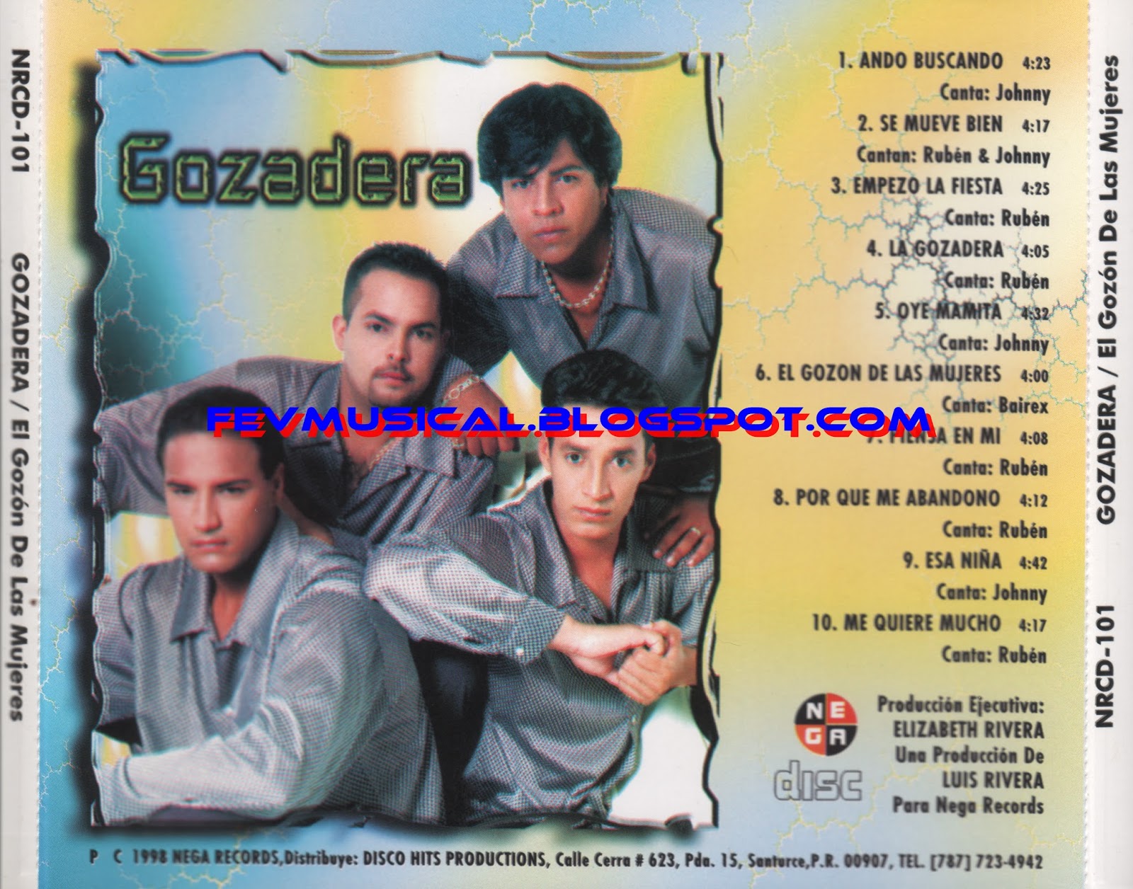FEV MUSICAL: 1998 - Gozadera - El Gozon De Las Mujeres (Nega)