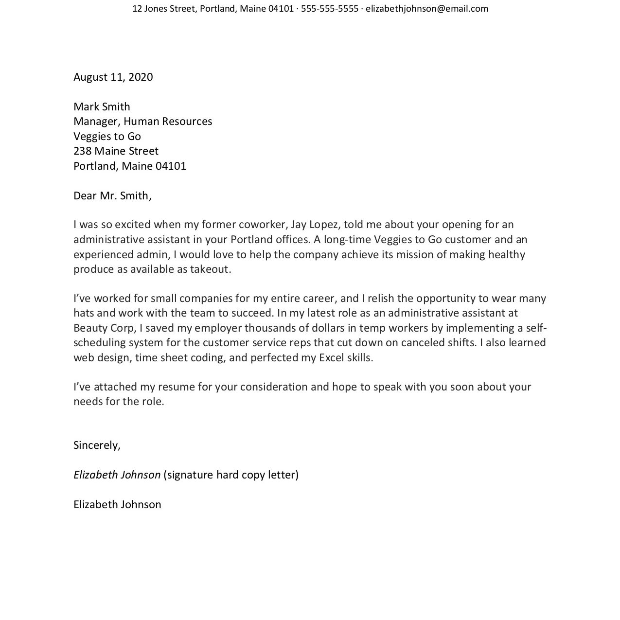 Example Of Job Application Latter Letter Template Example Of Job Application Latter Letter Template