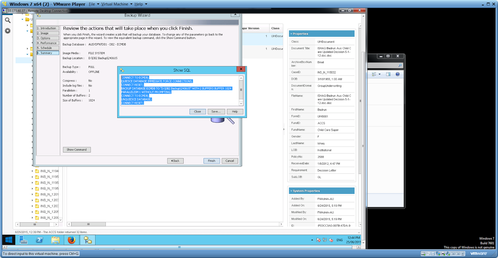 Zen Consulting Db2 Backup Of The Database