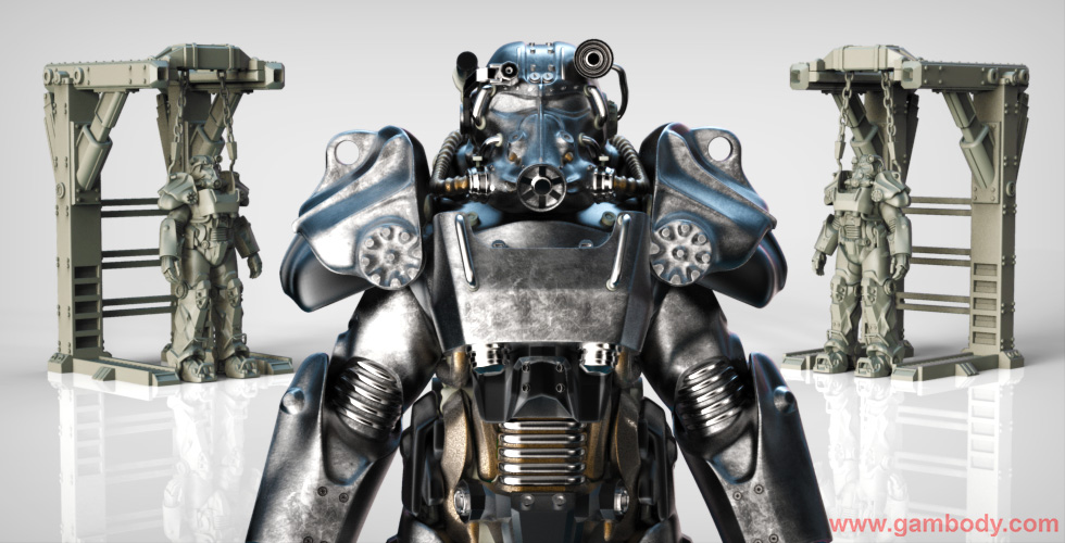 Fallout T 60 Power Armor 3d Model Static Figure 3d Printing Designs