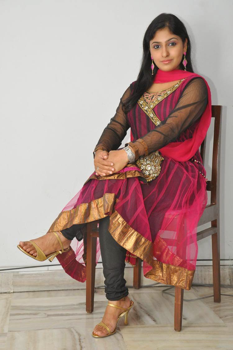 Actress Monika Latest Beautiful Photo In Churidar - Cine Gallery