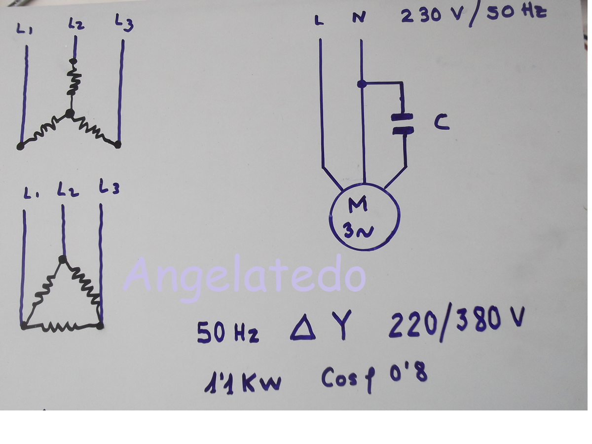 Cómo Conectar Un Motor Trifásico 220380v A 220 V Monofásico Con Condensador ~ Angelatedo