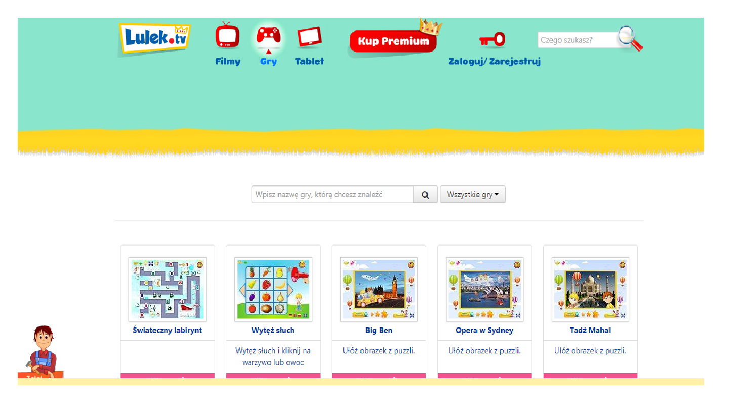 SP 8 Chełm Aktywna tablica: Lulek - gry dla dzieci