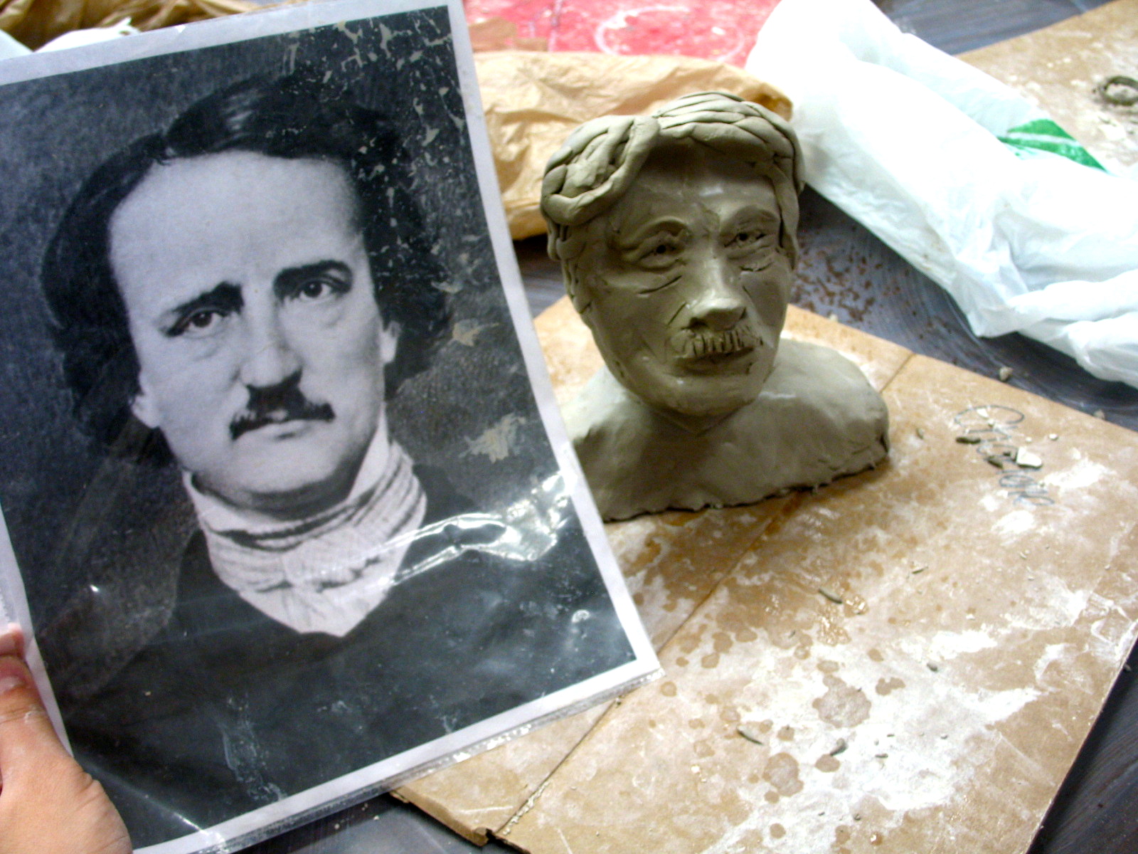 Lane Tech Art Studio : Clay Busts of Famous People