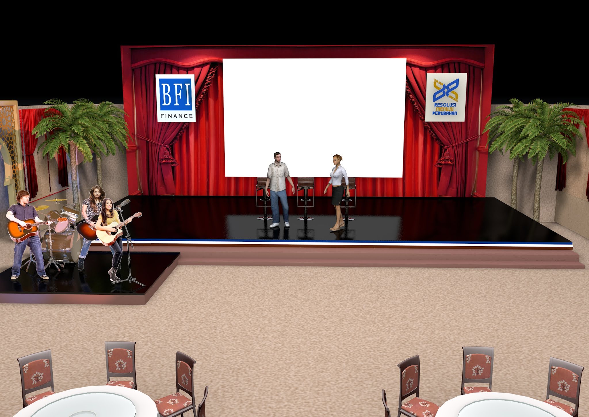 Jatmika: Desain Stage, entry gate dan photo booth