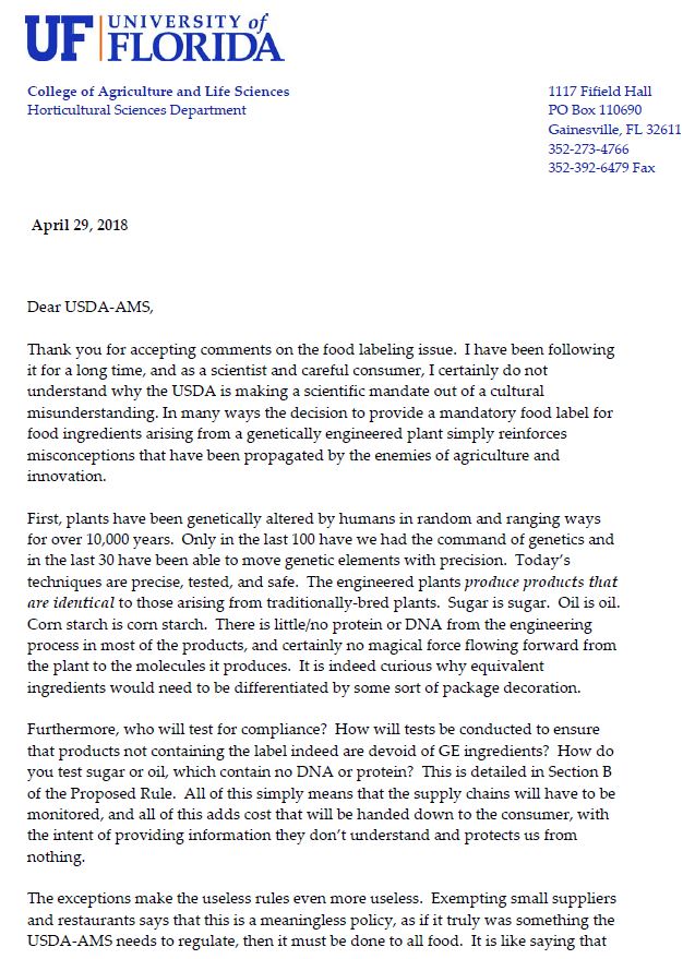 Illumination 2.0: My Letter to the USDA on "BE" Labels