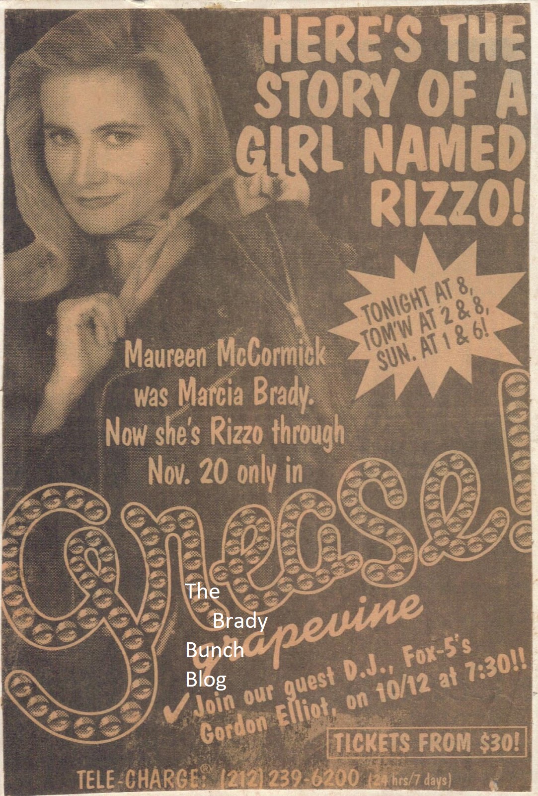 The Brady Bunch Blog: Maureen McCormick Grease Reunion with Seth Rudetsky