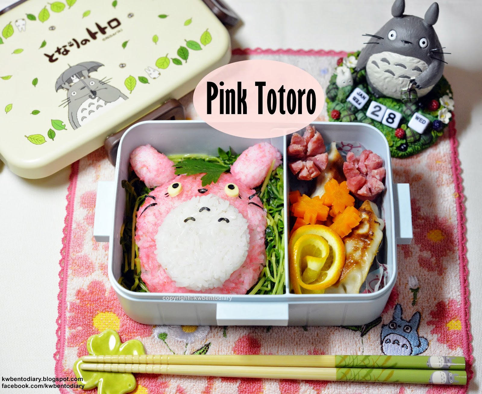 Karenwee's Bento Diary: Bento2015#Jan28~Pink Totoro