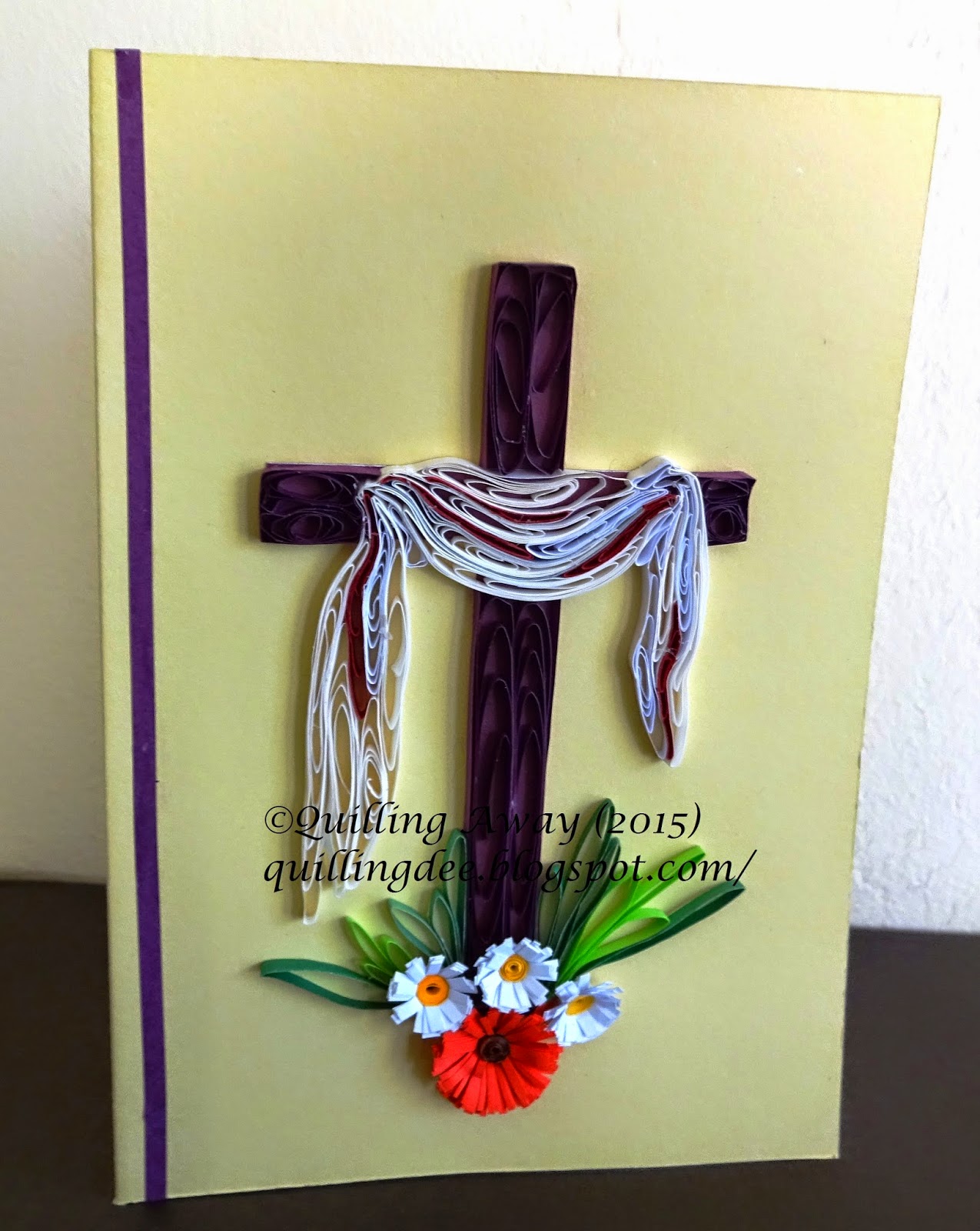 Quilling Away : Quilled Cross Easter cards - 2015