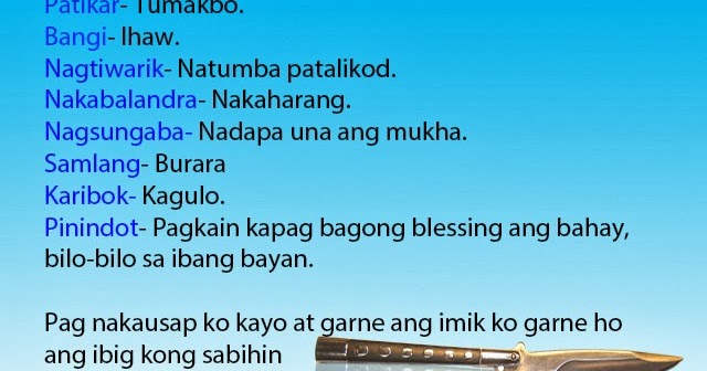 Batangueño Around The World: Some Batangas Expression
