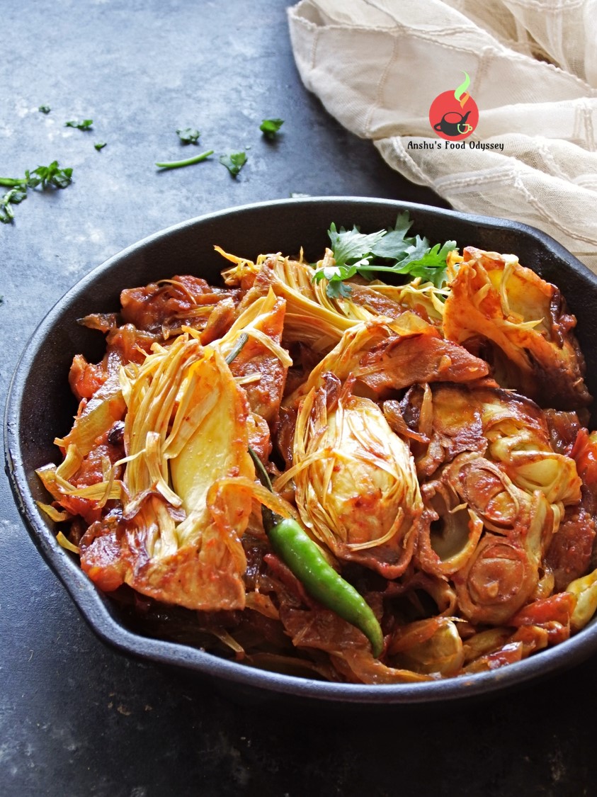 Punjabi Kathal ki Sabzi | North Indian Dry Unripe Jackfruit Curry