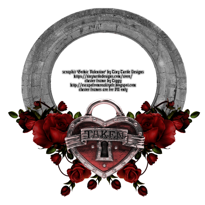 Escape From Reality Blog: FTU 'Goth Valentine' Cluster Frames TTD