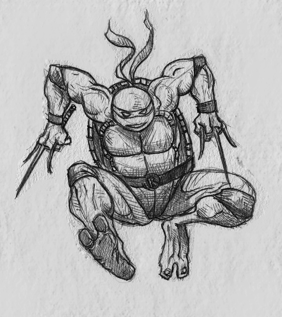 pretty good blog: Warm up Sketch : TMNT part 6 RAPHAEL