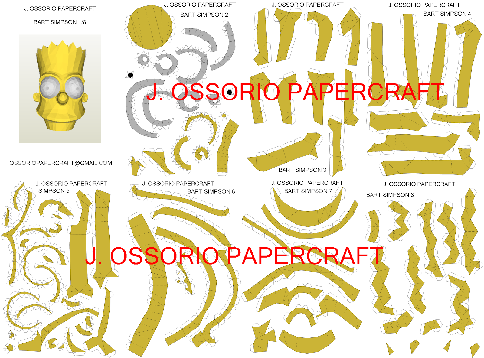 OSSORIO RECORTABLES DE PAPEL: Ossorio Papercraft recortable del busto ...