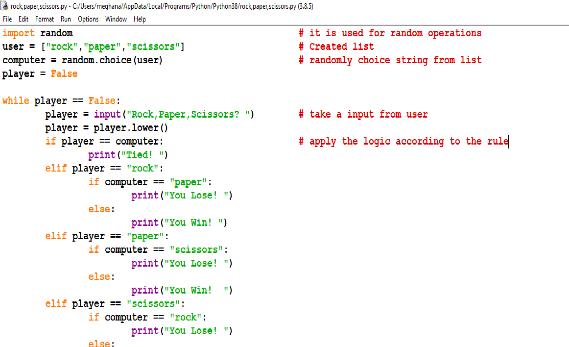 Build Rock Paper,Scissors Game Using Python
