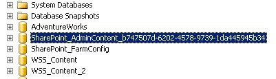 Renaming the SharePoint Admin Content Database to Follow SQL Server ...
