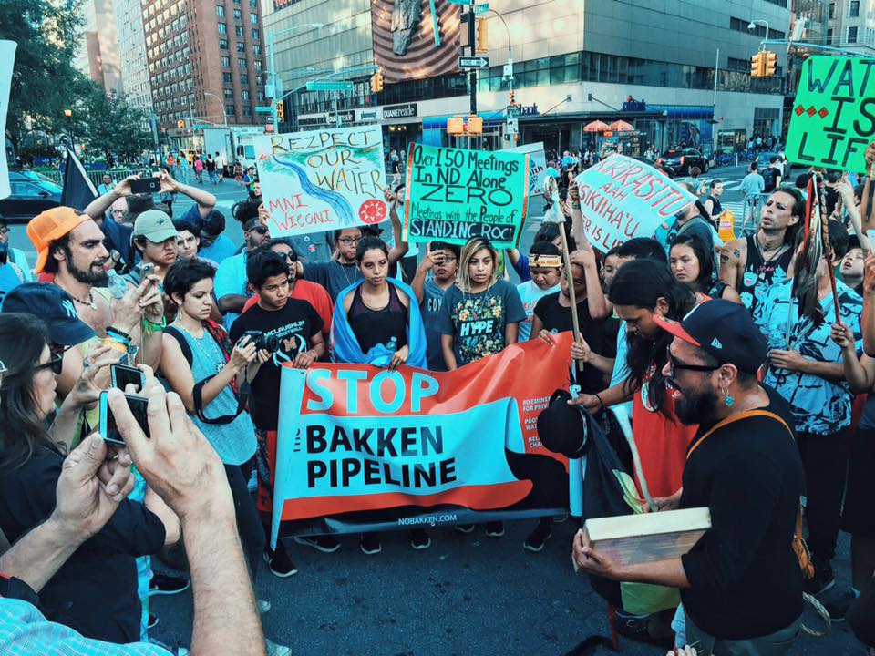CENSORED NEWS: Native Runners Protest Bakken Pipeline in New York City