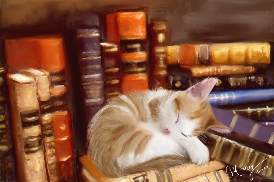 El Rincón de Mary: Gatito entre libros