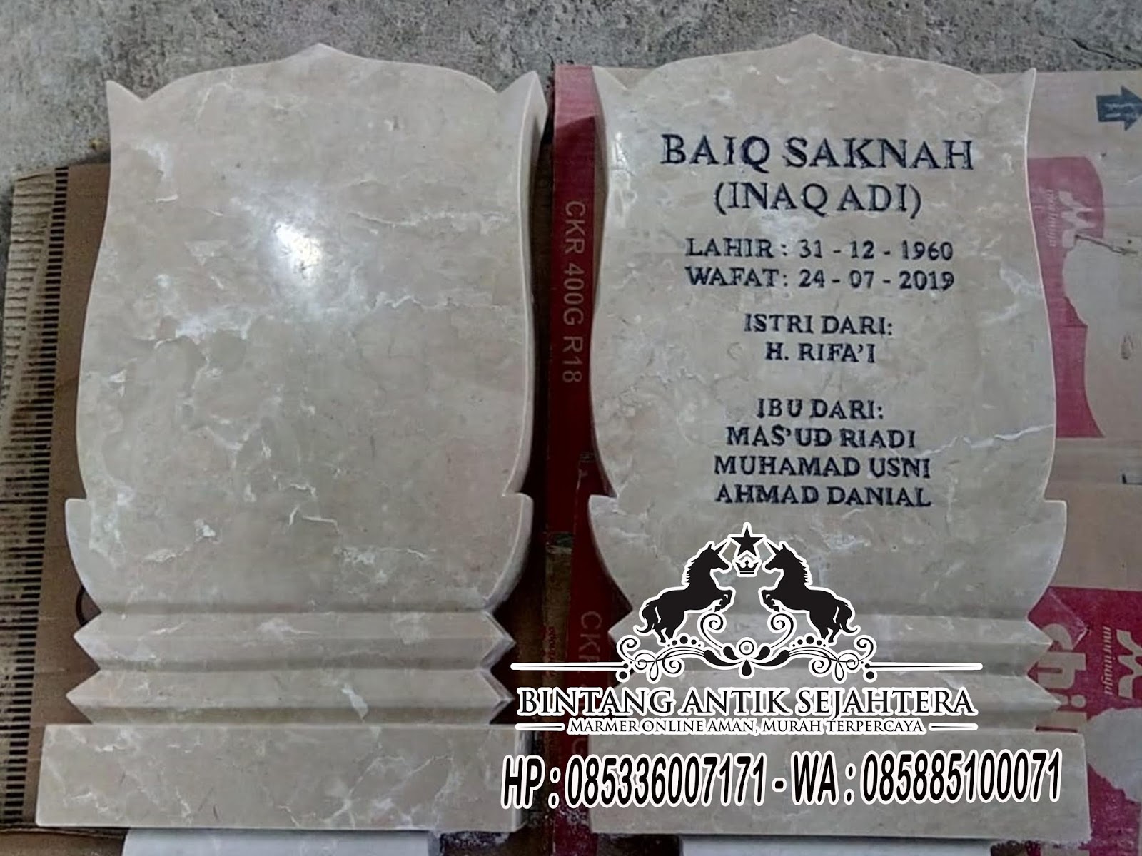 Model Batu Nisan Islam, Nisan Patok Marmer, Batu Nisan Makam - Pabrik ...